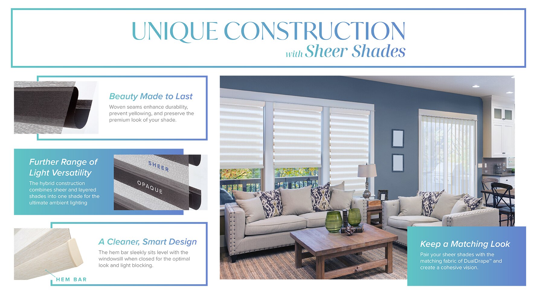 Designer Light Filtering Sheer Shades | Blinds.com