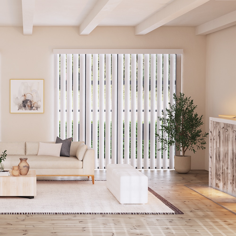 Faux Wood Vertical Blinds Blinds 36 x60 White